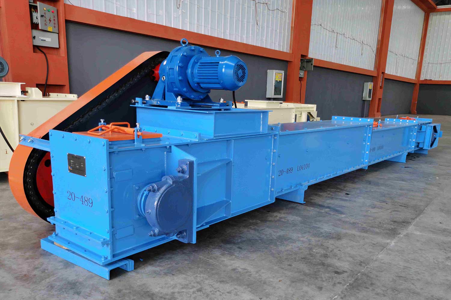 Three structural components of buried scraper conveyor